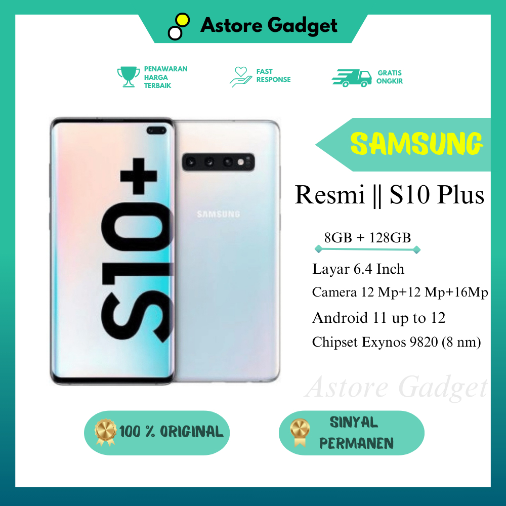 Jual Samsung S10 Plus RAM 8 GB - 128 GB - Bekas - Second | Shopee Indonesia