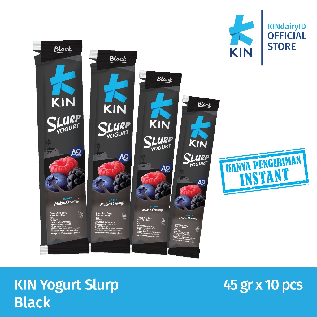 Jual KIN Yogurt Slurp Black 45 g | Shopee Indonesia