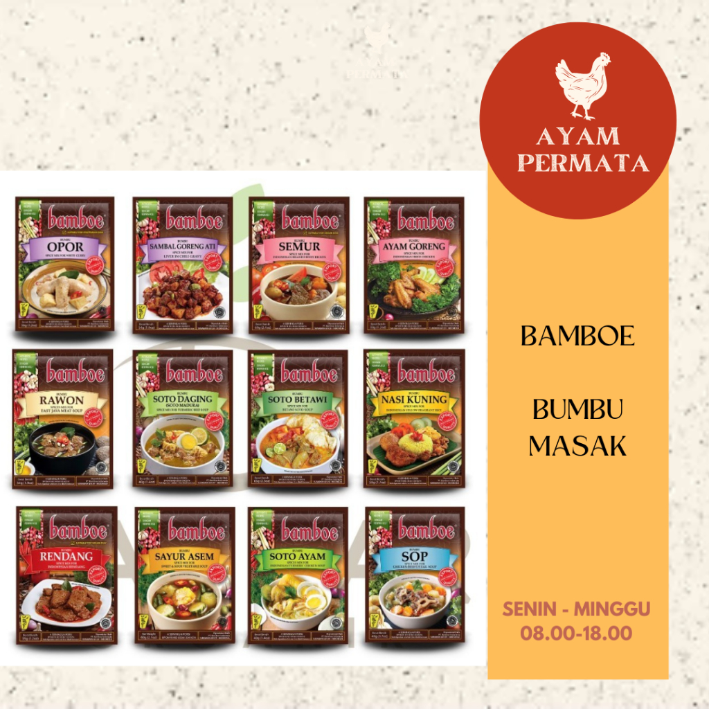 Jual BAMBOE Bumbu Masak Ayam Bakar Rujak Sambal Goreng Ati Rica Balado ...