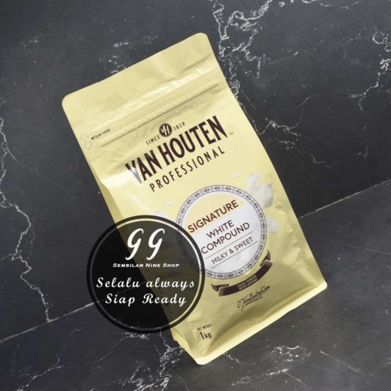 Jual Van Houten WHITE COINS Compound 1 Kg Professional Chocolate Cokelat Putih Coin Coklat Koin ...