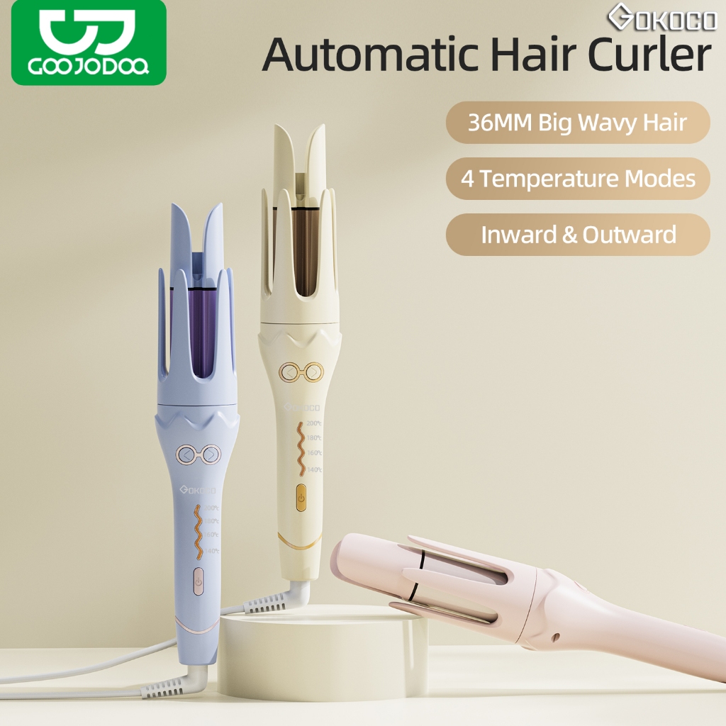 Jual GOOJODOQ Catokan Rambut Ceramics 32mm Catokan Curly Otomatis Curly Rambut Curling Iron ...