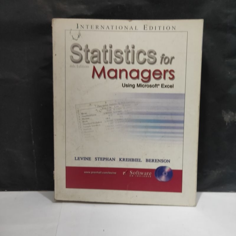 Jual Buku International Edition Statistic For 4th Edition Managers ...