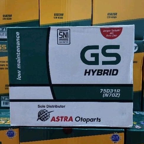 Jual Aki battery N70Z 75D31R GS Astra hybrid Elf, L300, Traga, Colt ...