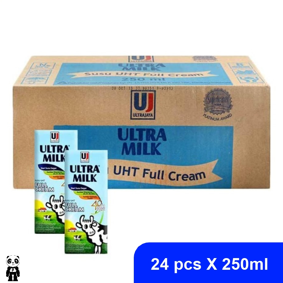 Jual Ultra Milk Full Cream Karton isi 24 pcs X 250ml Susu Ultra UHT | Shopee Indonesia