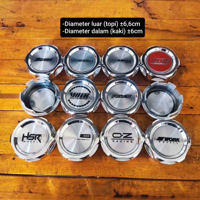 Jual TUTUP DOP VELG MOBIL VARIASI DOP VELG AS RODA DIAMETER LUAR ±6,6CM ...