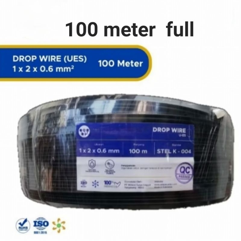Jual Kabel Telepon 100M / Drop Wire panjang 100m full, ukuran 2x0,6mm ...