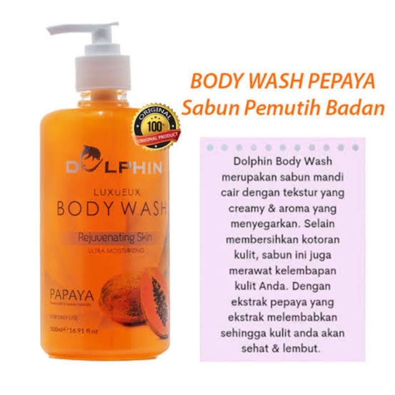 Jual ️DreamBeauty ️ Dolphin Body Wash 500ml / shower Gel Dolphin Papaya ...