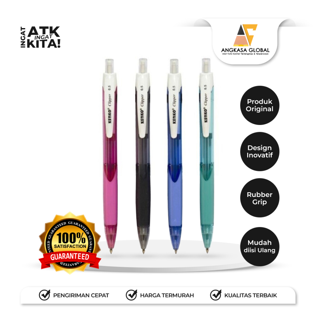 Jual KENKO PENSIL MEKANIK/ MECHANICAL PENCIL CLIPPER 0.5mm (1PC ...