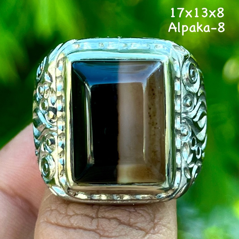 Jual Cincin Batu Akik Natural Kendit Hitam Putih (Asli Alam) | Shopee ...