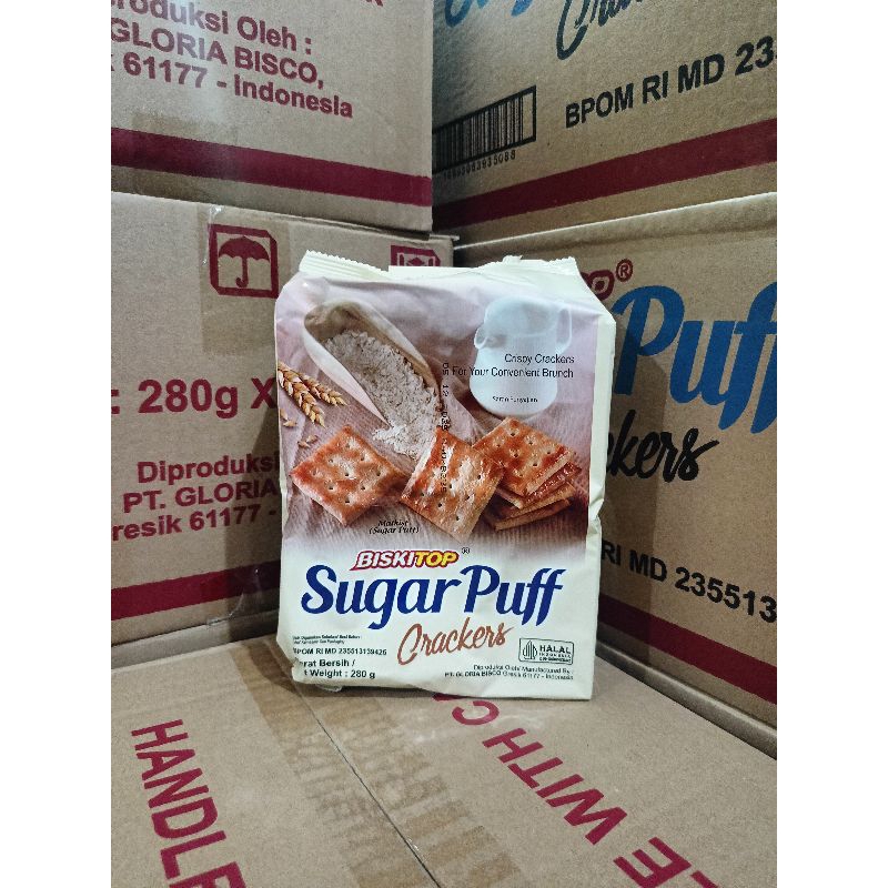 Jual sugar puff crackers 280g 1 karton isi 12 | Shopee Indonesia