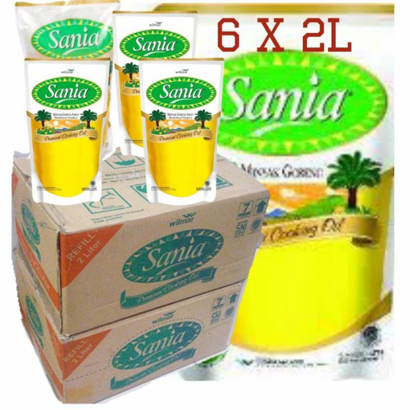 Jual Sania Minyak Goreng 2 Liter 1 Dus Isi 6 Pcs Harga Grosir | Shopee ...