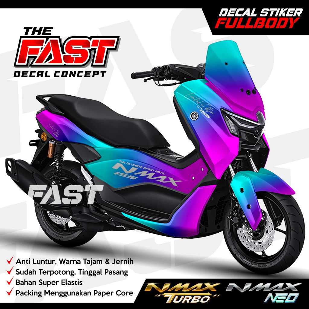 Jual Decal Stiker Nmax Turbo/Neo New Fullbody Bunglon Warna TERBARU COD ...