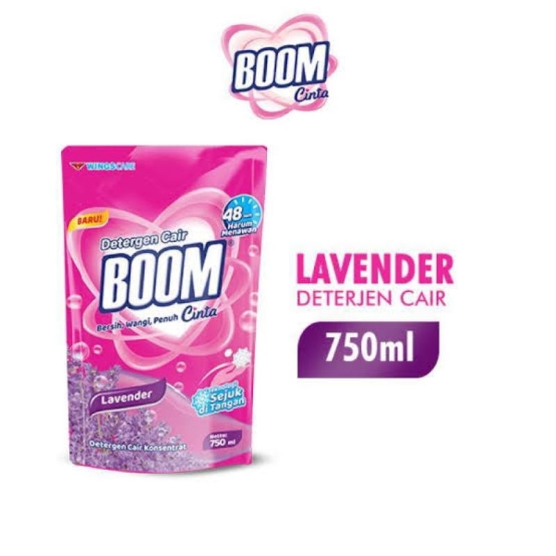 Jual boom detergent cair cinta lavender 750ml | Shopee Indonesia