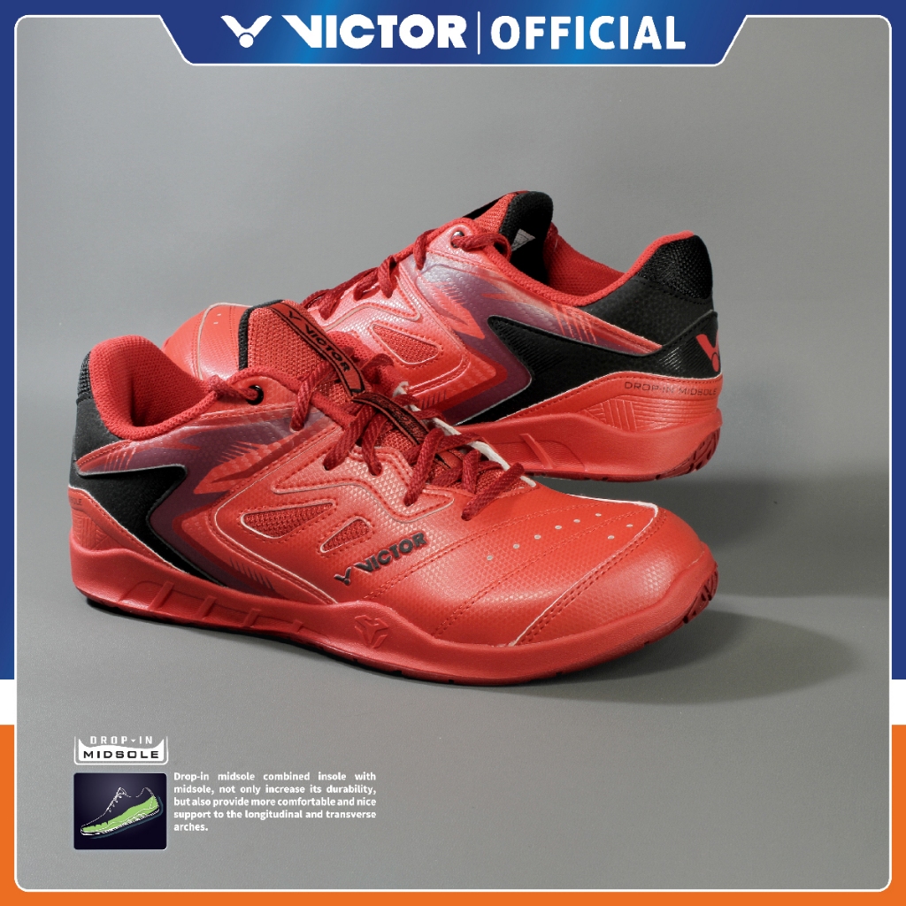 Jual Sepatu Badminton VICTOR P 9200IIITD / P9200 III TD D Red - U-SHAPE ...