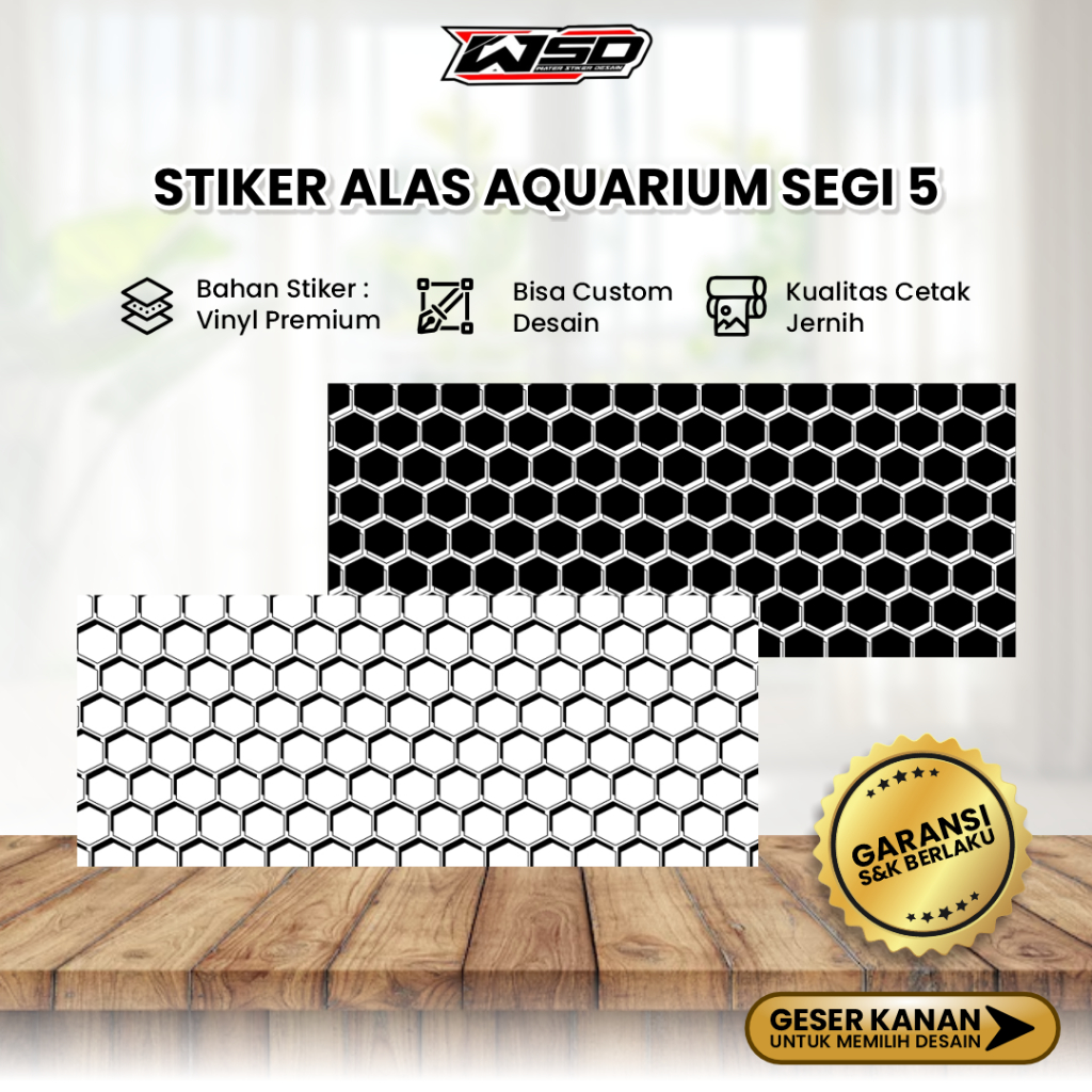 Jual Background Aquarium Stiker Segi 5 Hiasan Wallpapper Dasar ...