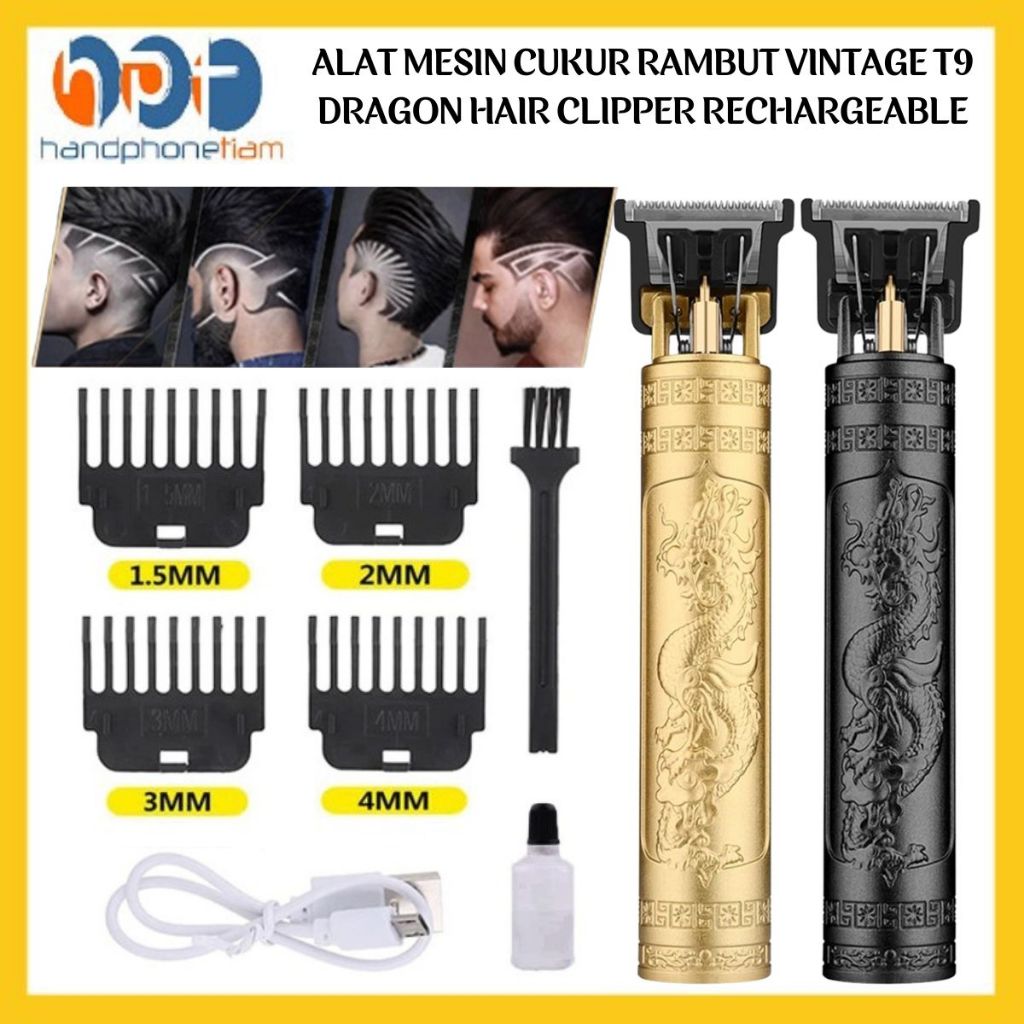 Jual Alat Mesin Cukur Rambut Elektrik T9 Dragon Pemangkas Kumis / Hair Clipper Rechargeable ...