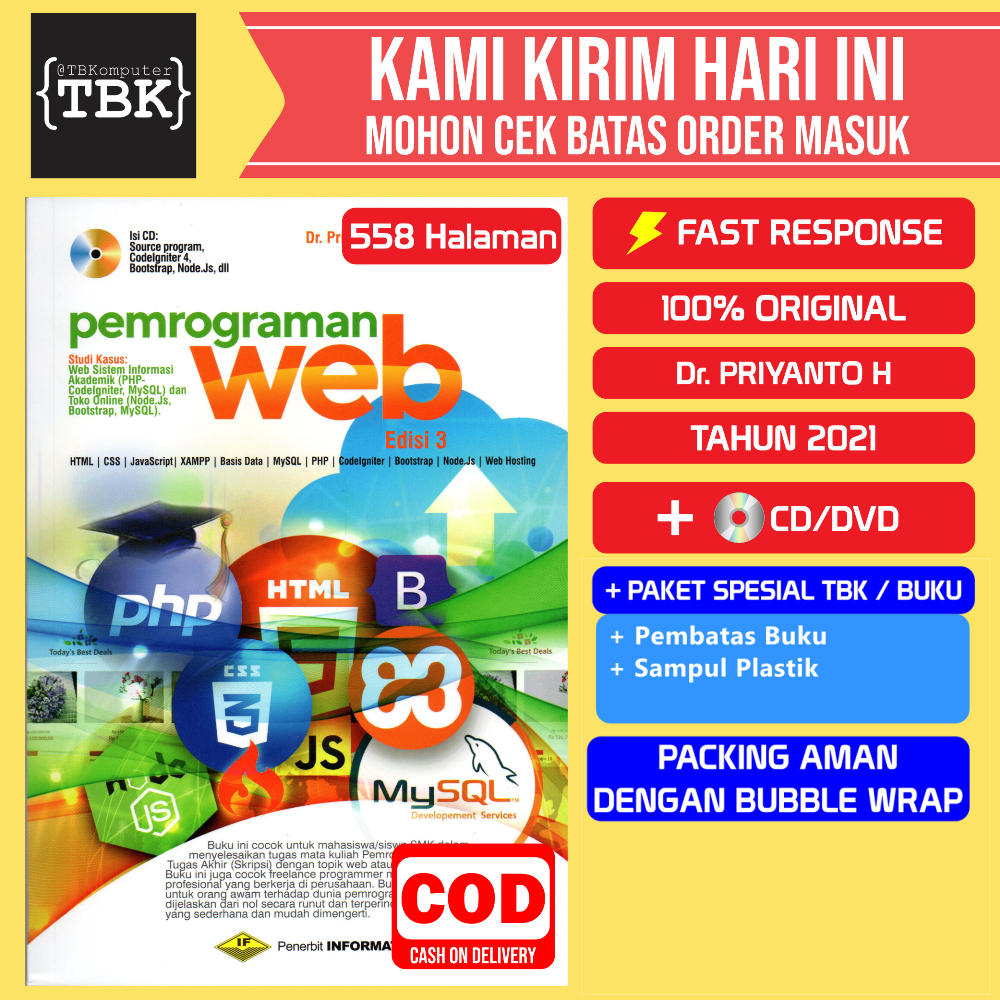 Jual BUKU PEMROGRAMAN WEB REV 3 PRIYANTO HIDAYATULLAH | Shopee Indonesia