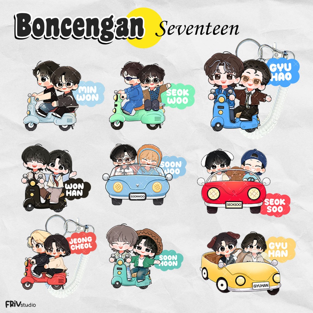 Jual BONCENGAN SEVENTEEN Keychain keyring Wonwoo Jeonghan Scoups DK ...