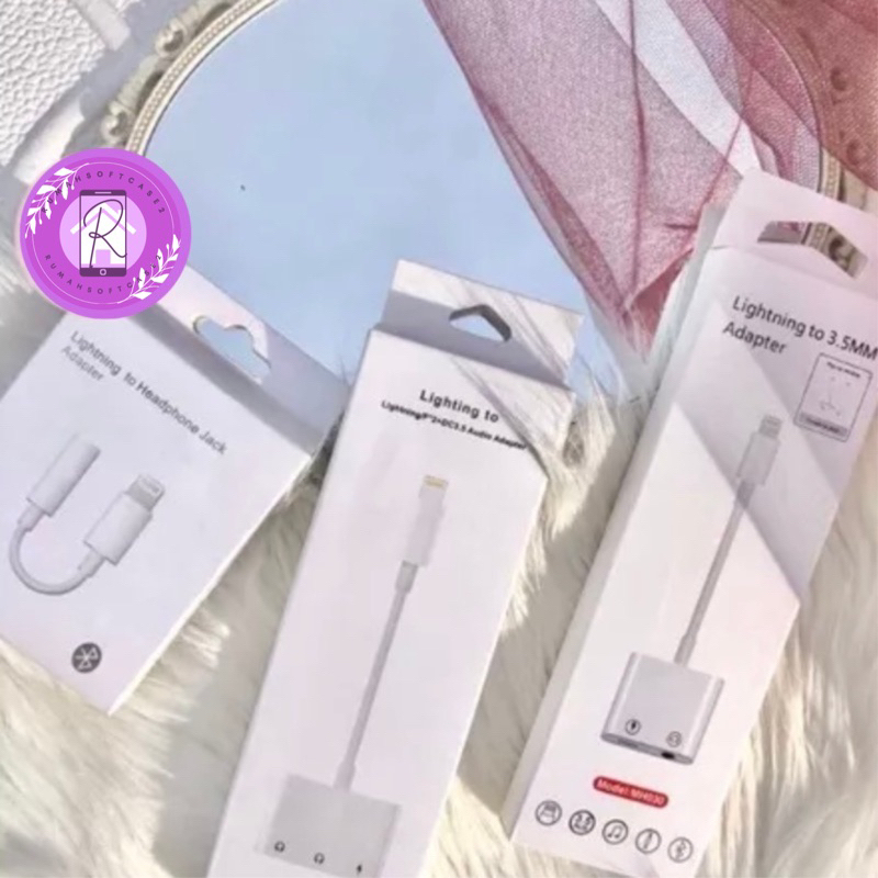Jual CONVERTER - LIGHTNING - TO JACK AUDIO 3,5 MM - HEADSET - EARPHONE ...