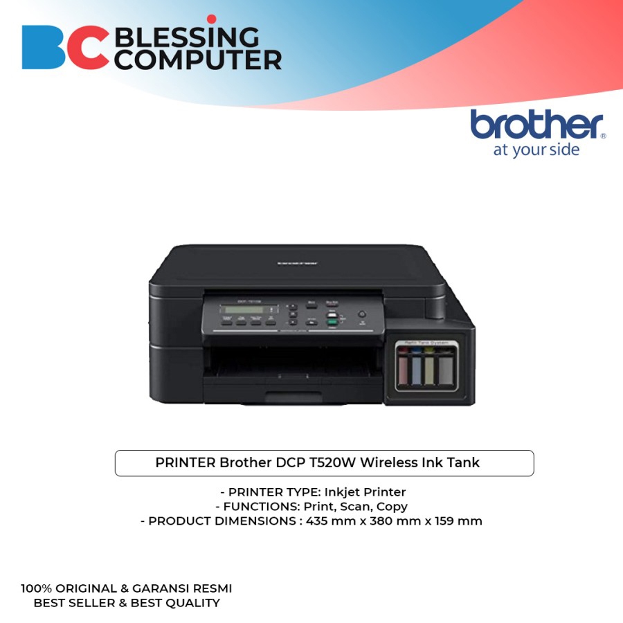 Jual PRINTER Brother DCP T520W Wireless Ink Tank | Shopee Indonesia