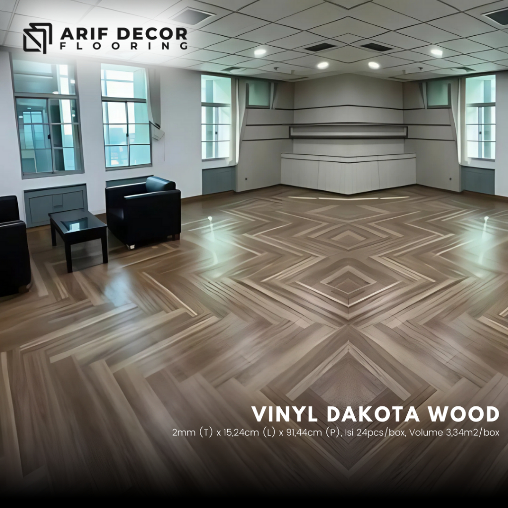 Jual Vinyl lantai 2mm merek dakota motif wood / kayu - vinyl korea ...