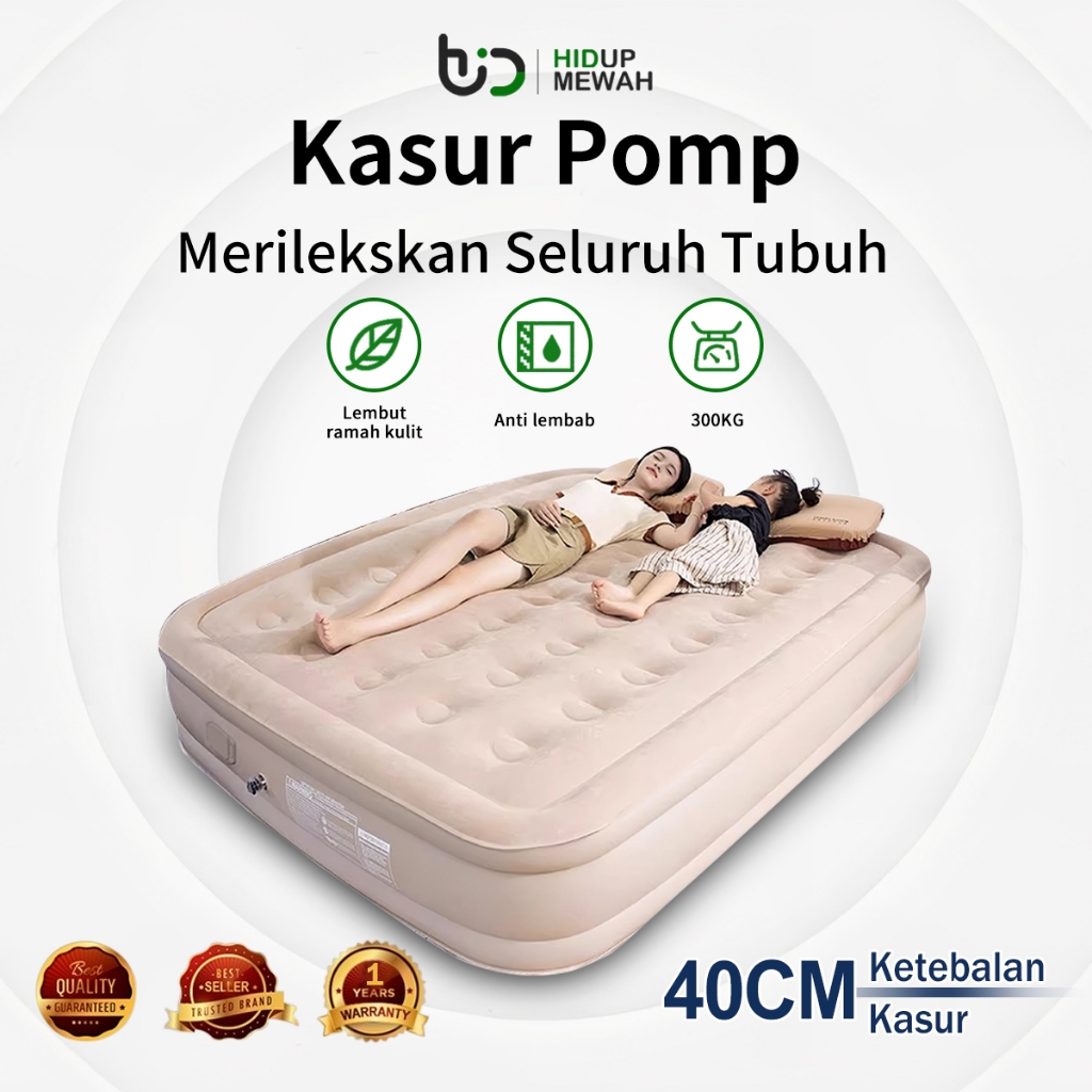 Jual Kasur Pompa Matras Tidur Kasur Angin Pompa tiga orang Air Bed Tiup ...