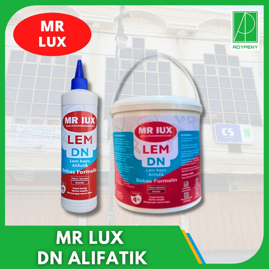 Jual Lem Putih Kayu Alifatik Aliphatic DN Mr Lux 600ml & 4kg | Shopee ...