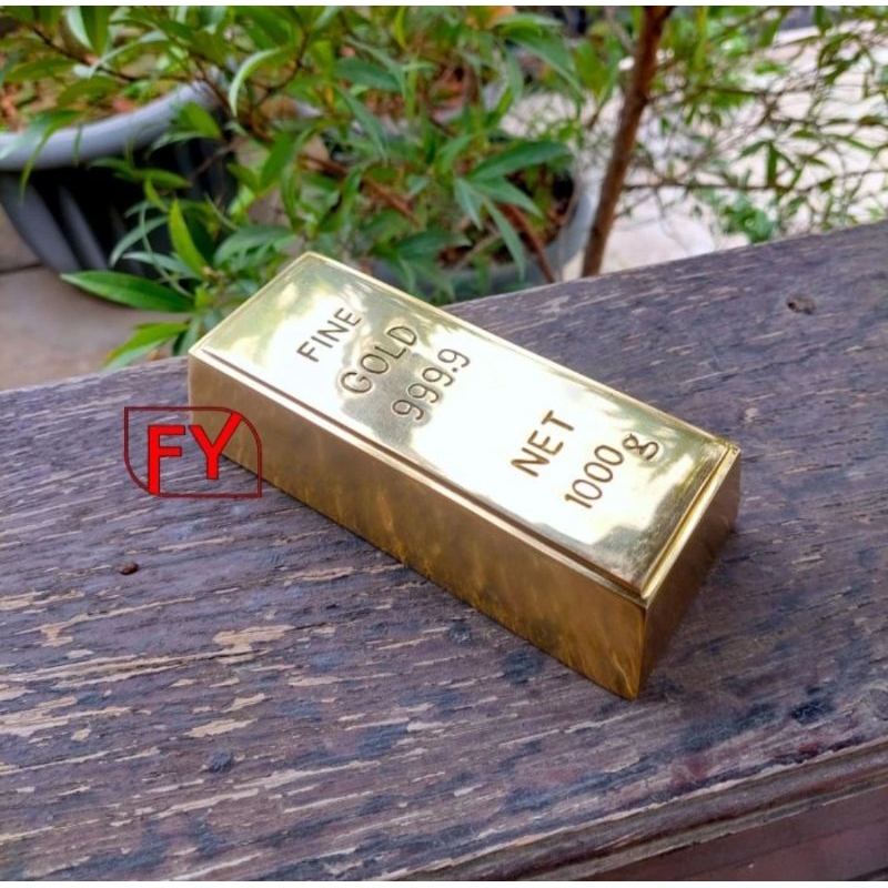 Jual MINIATUR LOGAM MULIA FINE GOLD / EMAS BATANGAN 1000 GR | Shopee ...