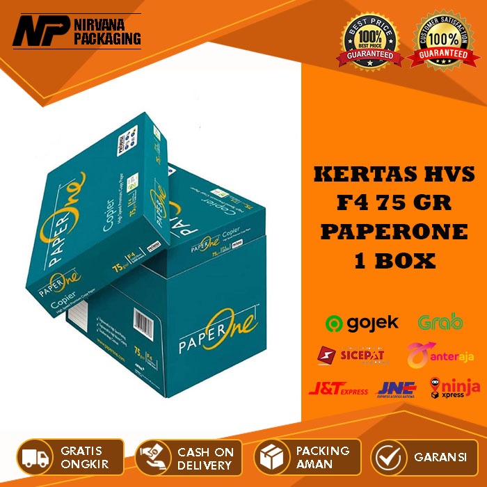 Jual KERTAS HVS F4 75GR 75 GR PAPERONE PAPER ONE PRINT FOTOCOPY 1 DUS – 5 RIM [GOJEK/GRAB ...