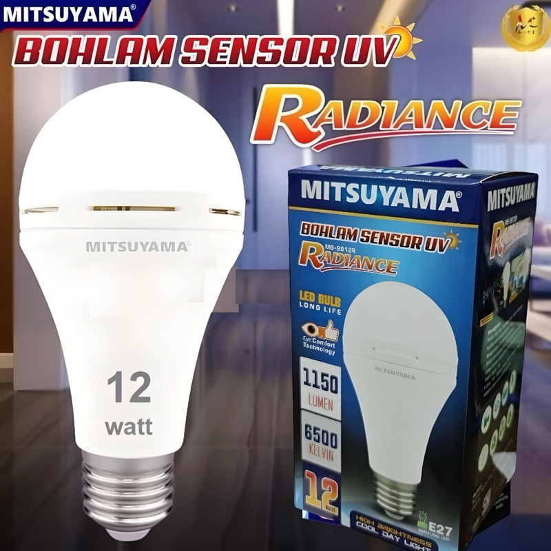 Jual Lampu Bohlam Sensor UV Led Bulb Mitsuyama MS-9809R Radiance Long Life | Shopee Indonesia
