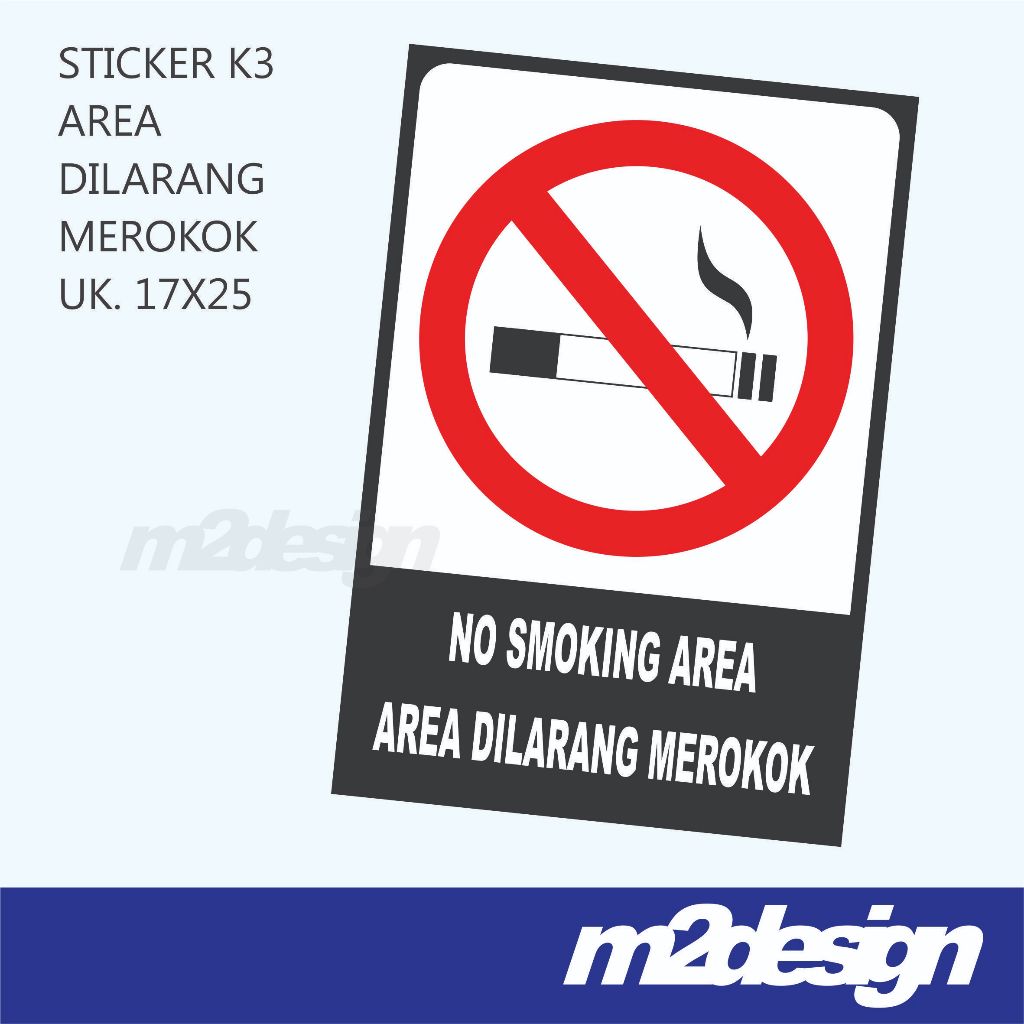 Jual STICKER K3 AREA DILARANG MEROKOK | Shopee Indonesia