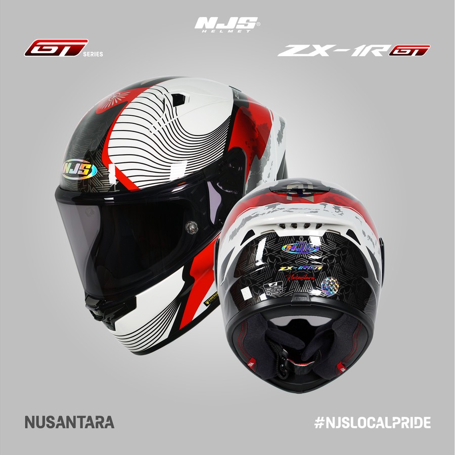 Jual NJS ZX-1R GT (Free Spoiler, Action Cam Holder, dll)- Helm NJS GT ZX1R Full Face MERAK ...