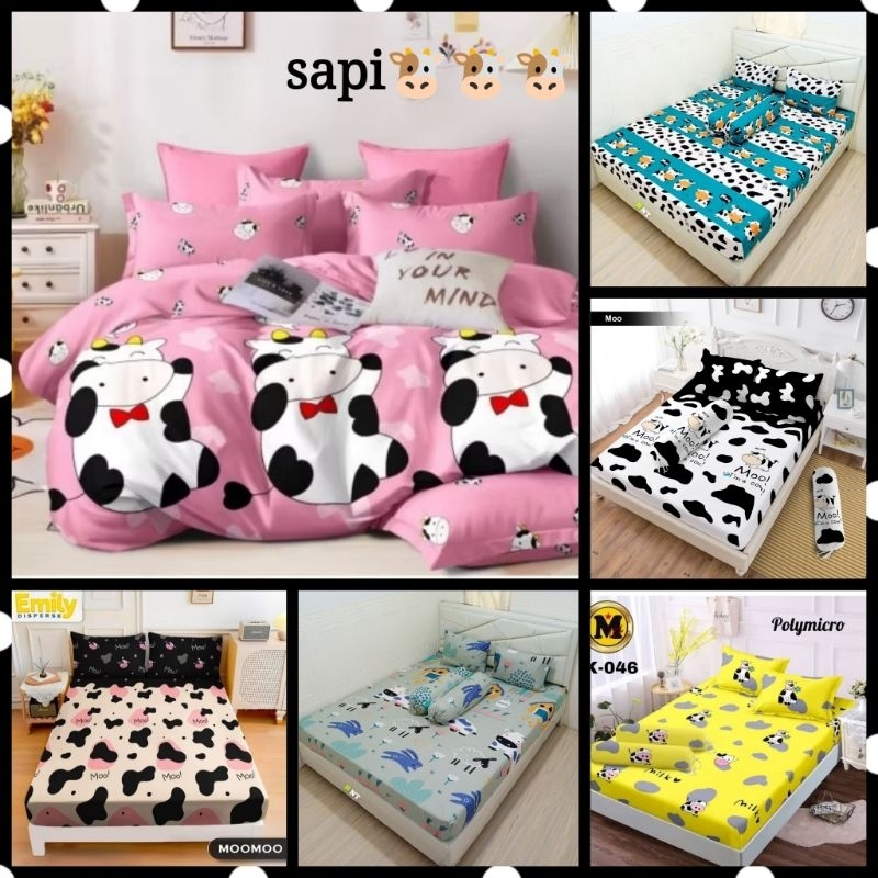 Jual SPREI PREMIUM SAPI COW MOO MOO 90/100/120/140/160/180/200 TINGGI ...