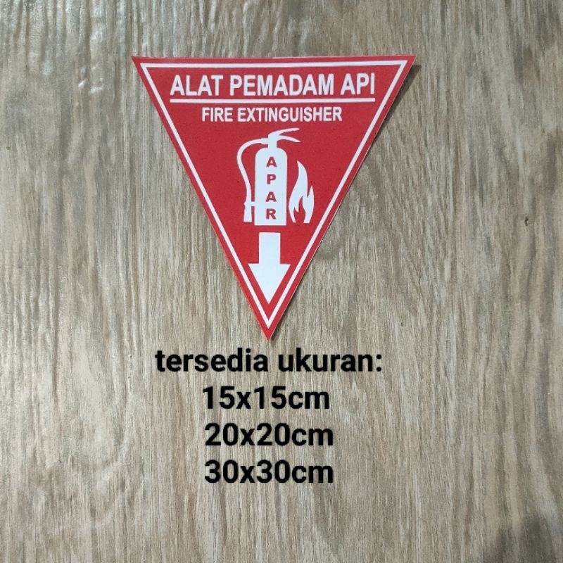 Jual stiker APAR, Stiker segitiga apar - Bahan VINIL (ANTI AIR ...