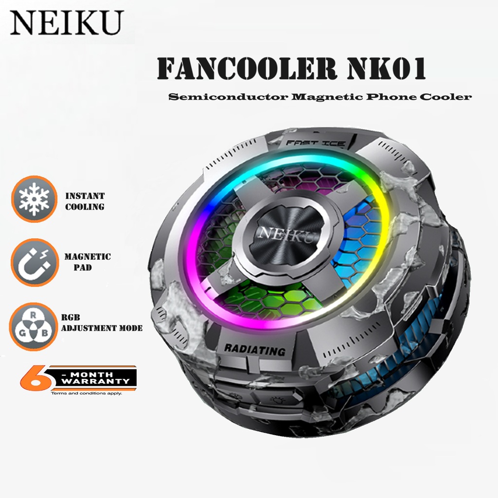 Jual NEIKU NK01 MAGNETIC FUNCOOLER RGB FAN COOLER PHONE COOLER WITH ...