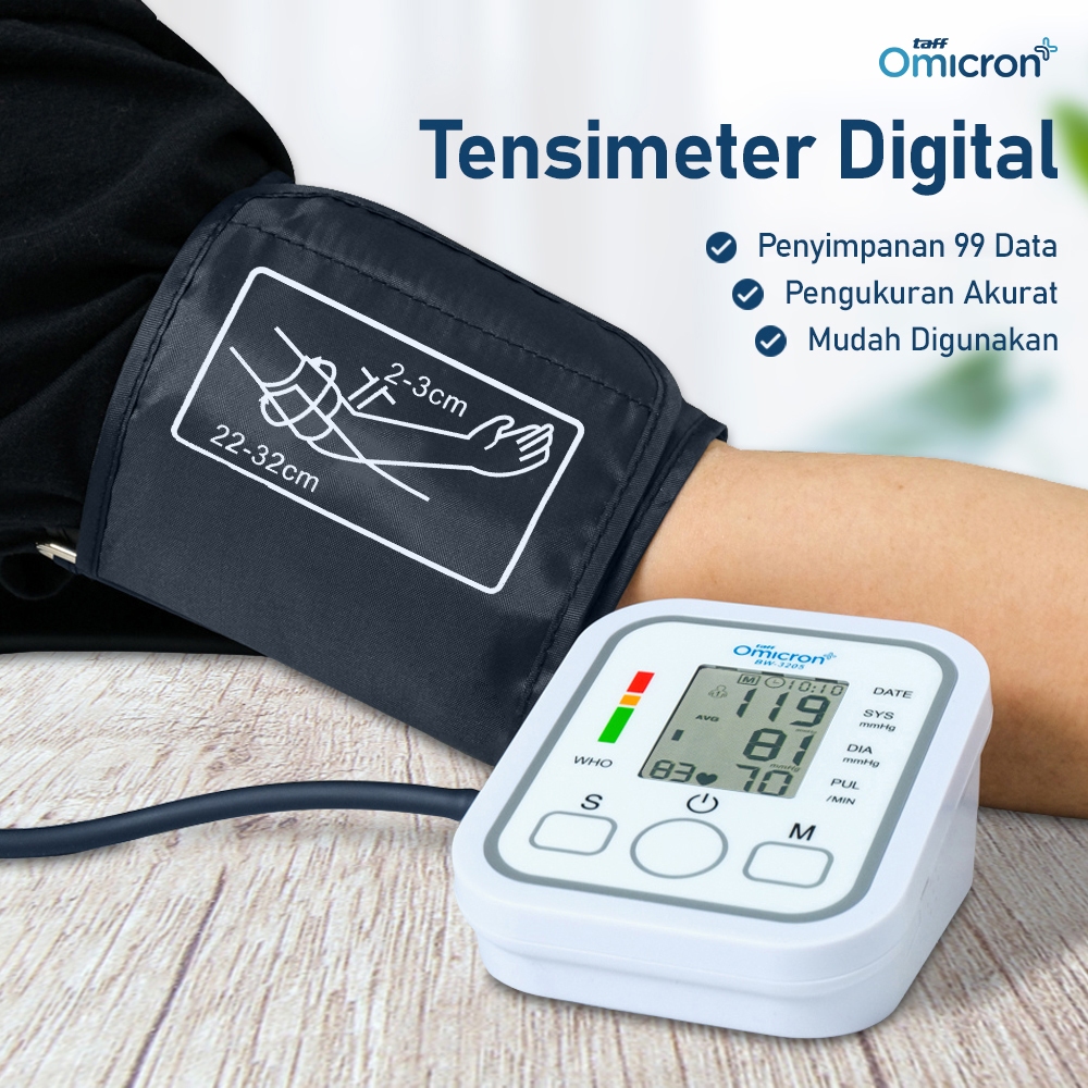 Jual Alat Cek Tekanan Darah Otomatis Tensimeter Alat Pengukur Tensi Digital Taff Omicron ...