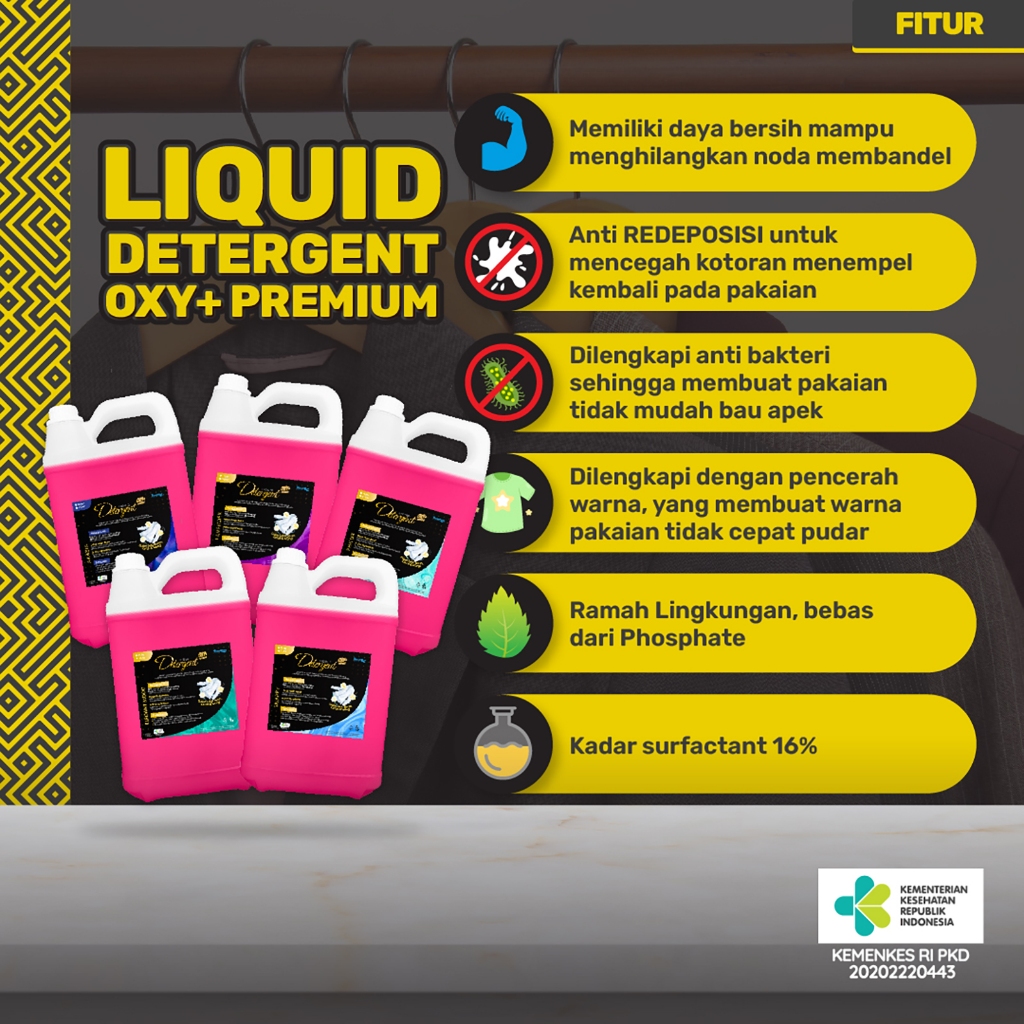 Jual BRANDWASH - Deterjen Cair Laundry Premium Oxy+ Liquid Detergent ...