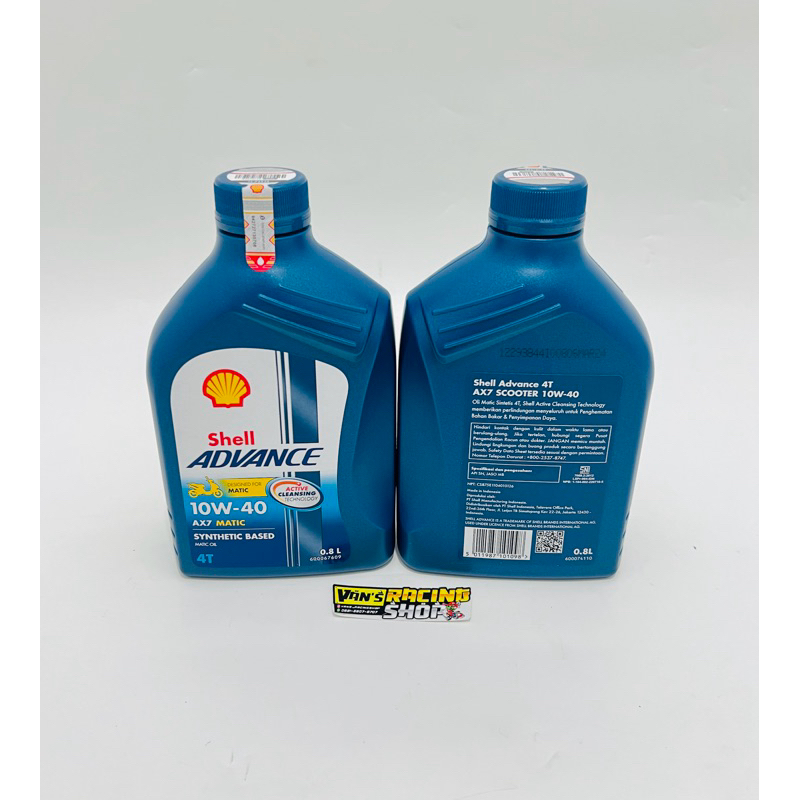 Jual OLI SHELL SHEL ADVANCE AX7 MATIC 0,8 LITER 10W-40 JASO SERVICE MB ...