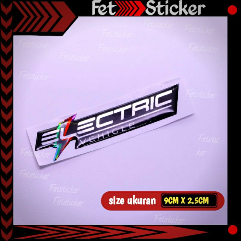 Jual Emblem Logo Electric Vehicle / Stiker Logo Motor Listrik / Emblem ...