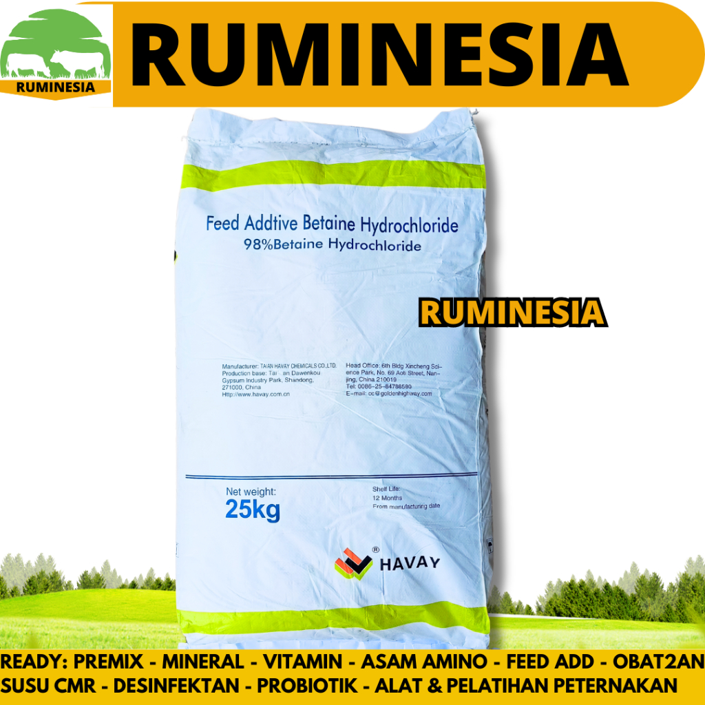 Jual BETAINE HCL PAKAN HAVAY - Betain Ternak Super Amino Protein ...