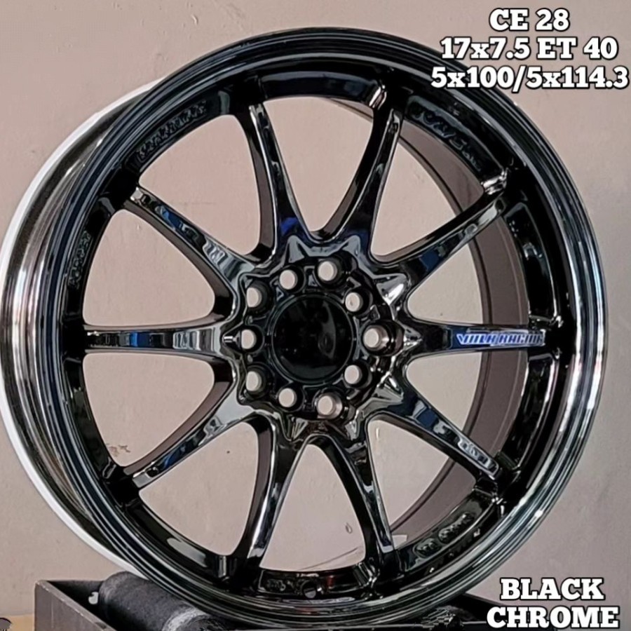 Jual velg mobil r17 CE28 BLACK CROME RING 17 veloz Sienta xenia 2022 ...