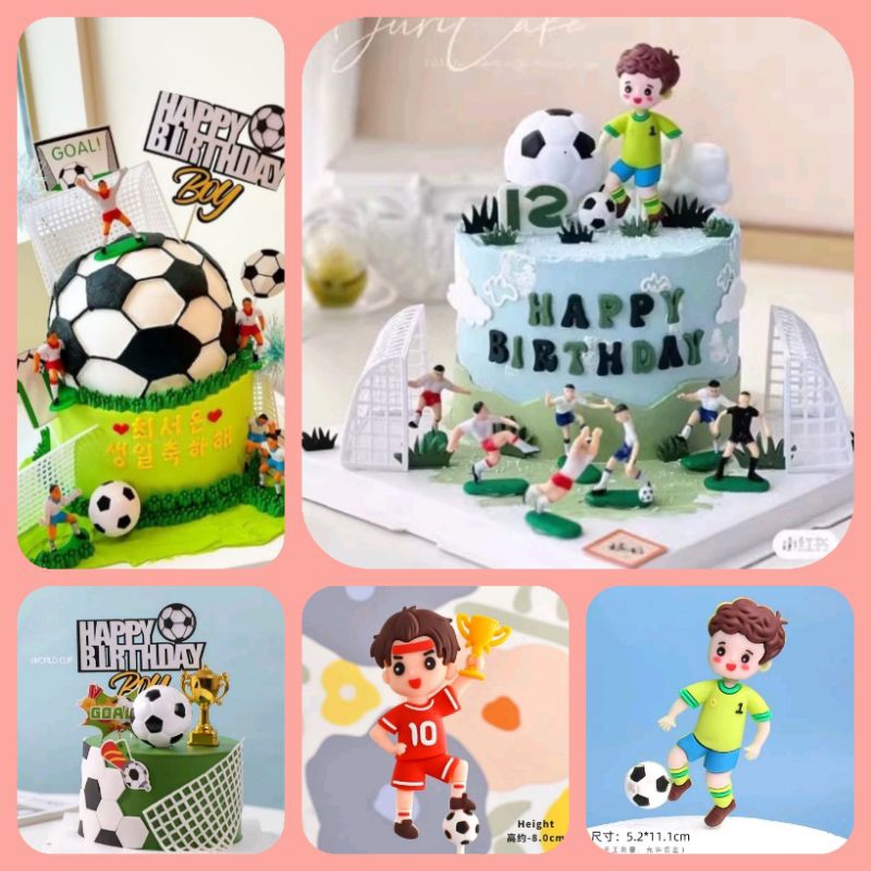 Jual TOPPER HIASAN CAKE KUE ULANG TAHUN SEPAK BOLA FOOTBALL BOLA SEPATU BONEKA PIALA EMAS JUARA ...