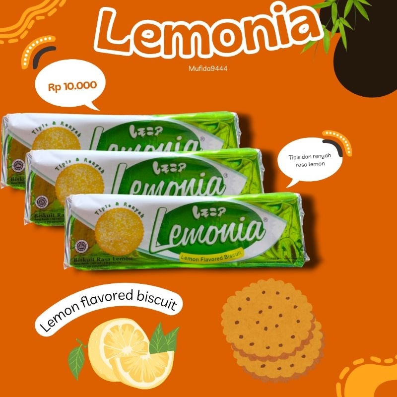 Jual Lemonia biskuit crakers rasa lemon | Shopee Indonesia