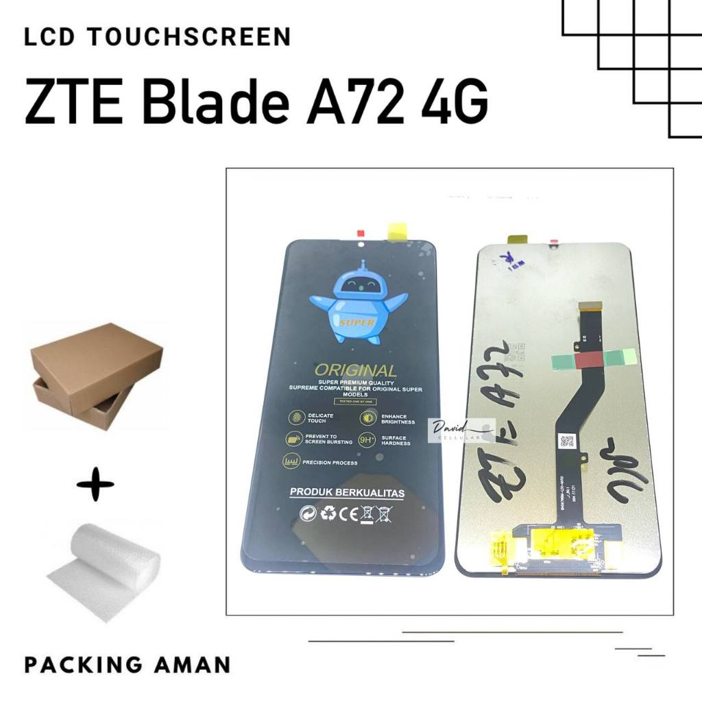 Jual LCD TOUCHSCREEN ZTE BLADE A72 4G A7040 FULLSET | Shopee Indonesia