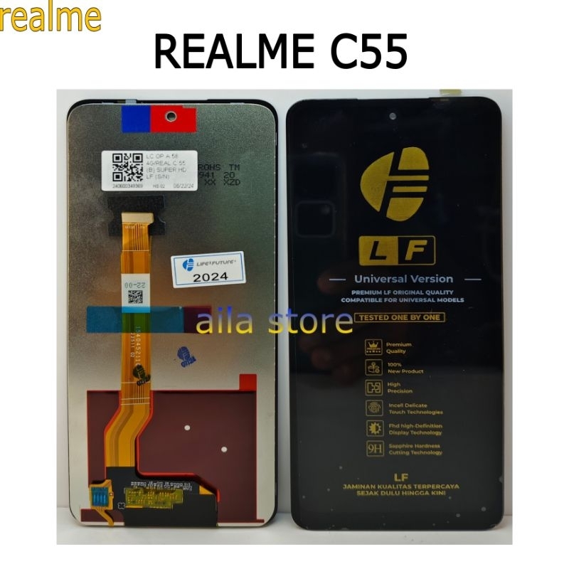 Jual LCD TOUCHSCREEN REALME C55 ORIGINAL POZI PREMIUM QUALITY FULLSET ...