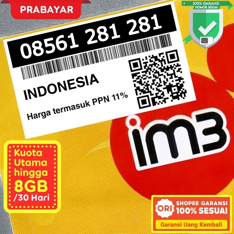 Jual PROMO HUT RI Kartu Perdana IM3 Prabayar NOMOR CANTIK 11 digit | Shopee Indonesia