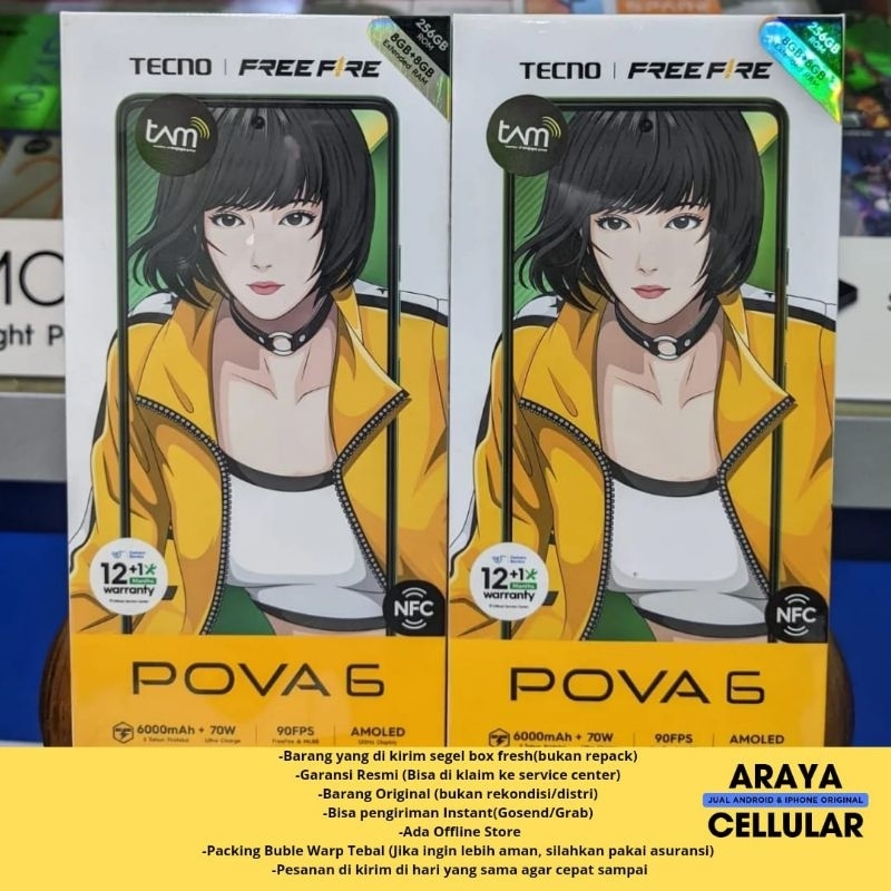 Jual Tecno pova 6 Gaming Set Box [ Ram 8/256Gb Ram 12/256Gb ] Garansi ...