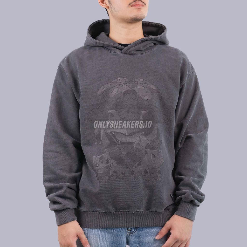 Jual ADLV X POKEMON KKOBUGI EVOLUTION PIGMENT COAL HOODIE (100% ...