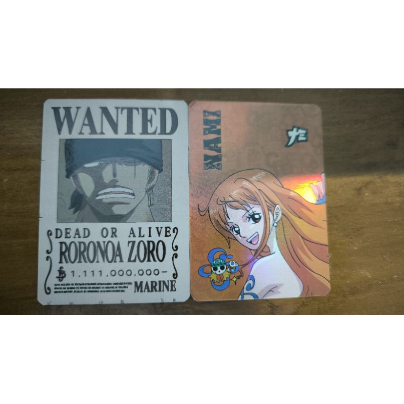 Jual One Piece x Chatime Nami Zoro Card | Shopee Indonesia