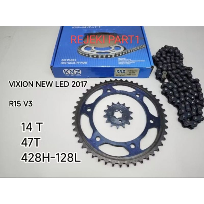 Jual GEAR GIR PAKET SET KOMPLIT VIXION NEW LED / R15 GEAR GIR GIGI RODA ...
